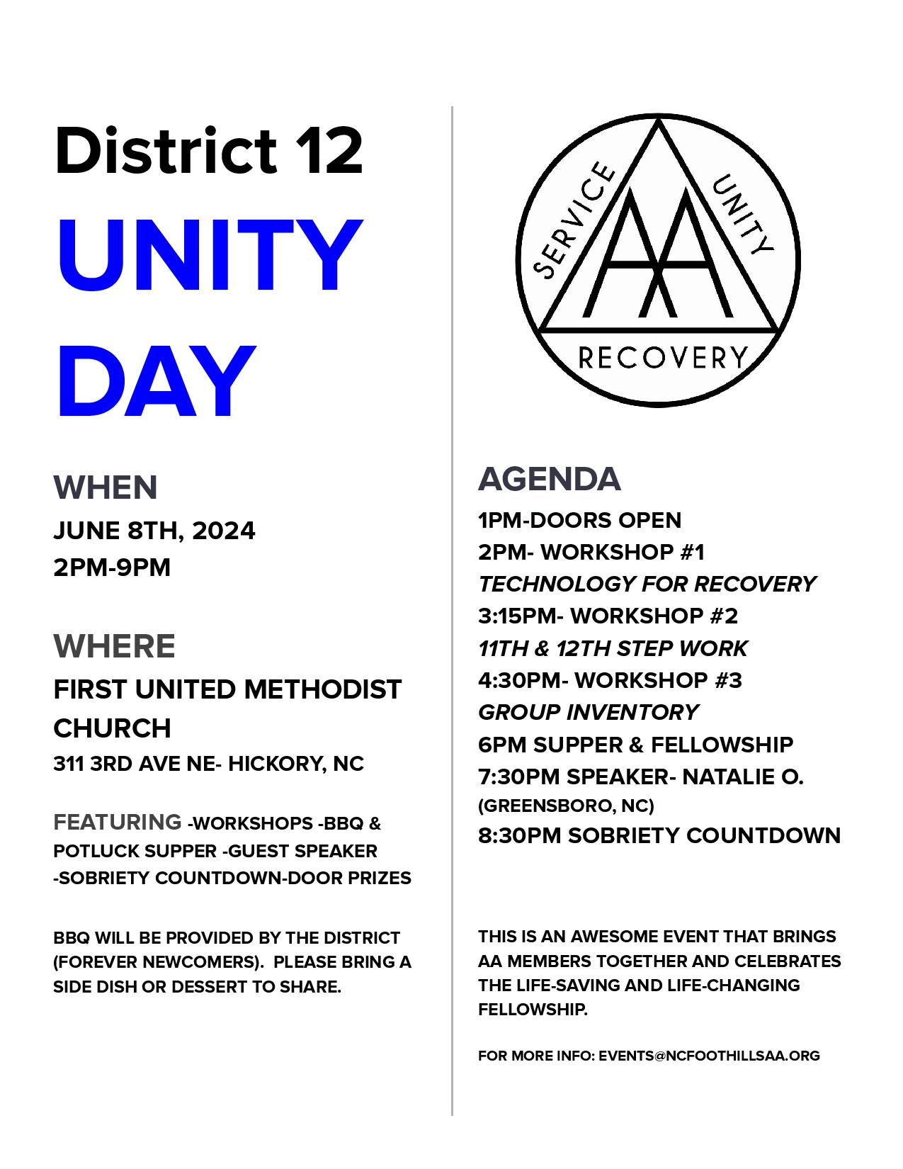 Announcements – Alcoholics Anonymous in the Foothills